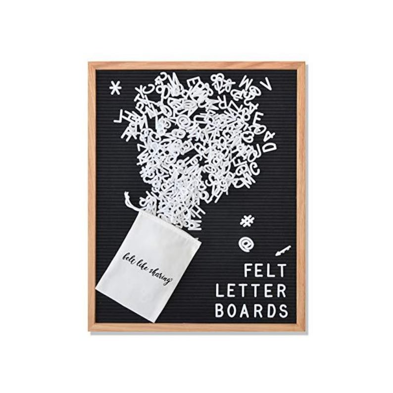 Handmade Felt Letter Board Set – Oak Frame, 348 White Letters - Etsy