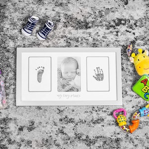 My Tiny Prints - Newborn Baby Handprint and Footprint Photo Frame Kit ...