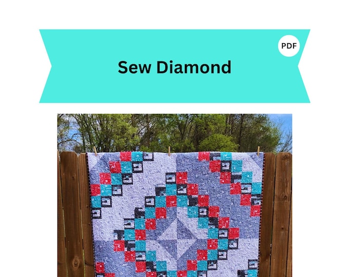 Easy PDF Digital Download Quilt Pattern, Diamond Patch #415 Designed by ...
