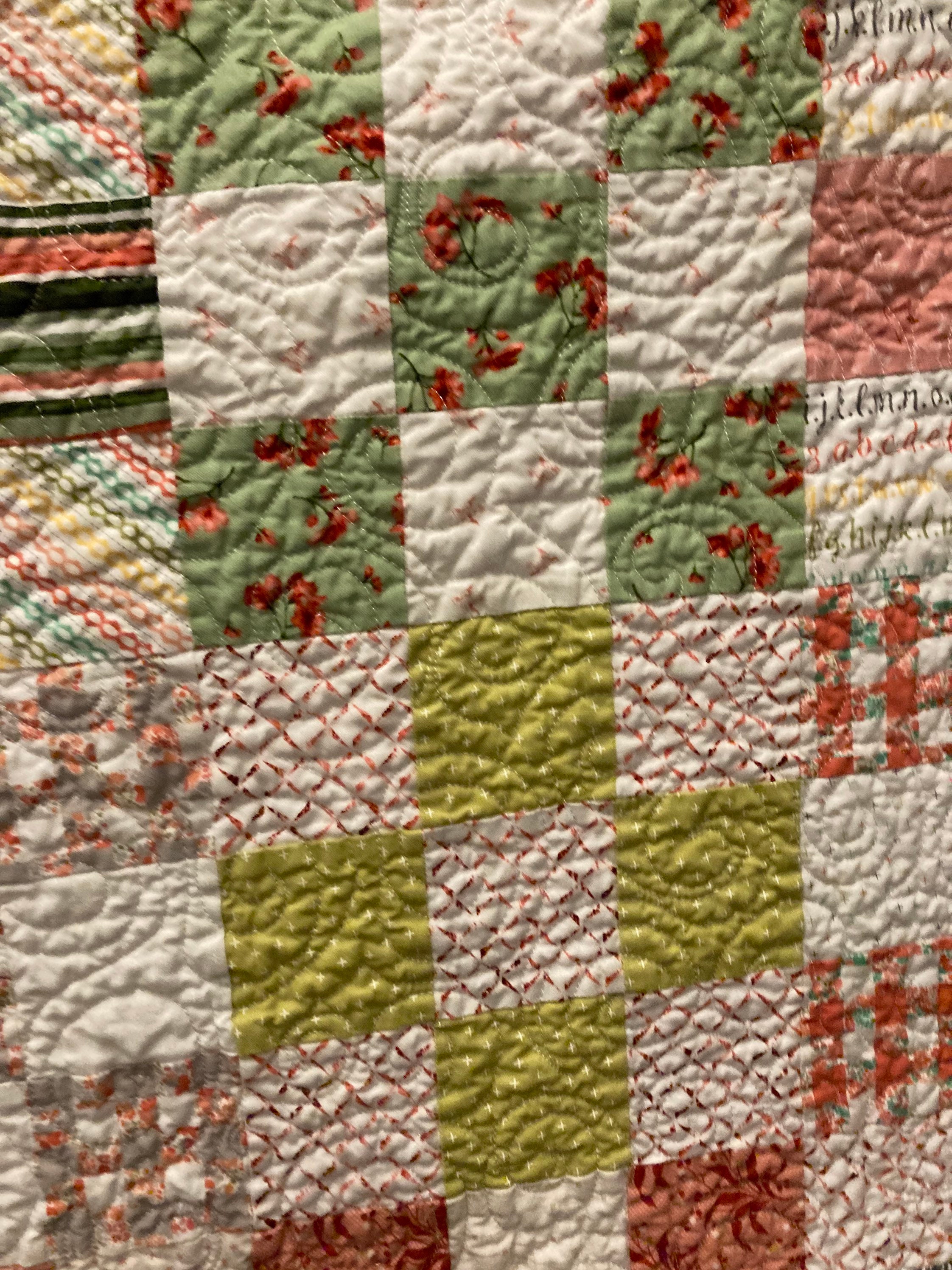 Handmade Quilt, Ready to Ship, Checkerboard, Nine Patch, Pink, Cotton ...