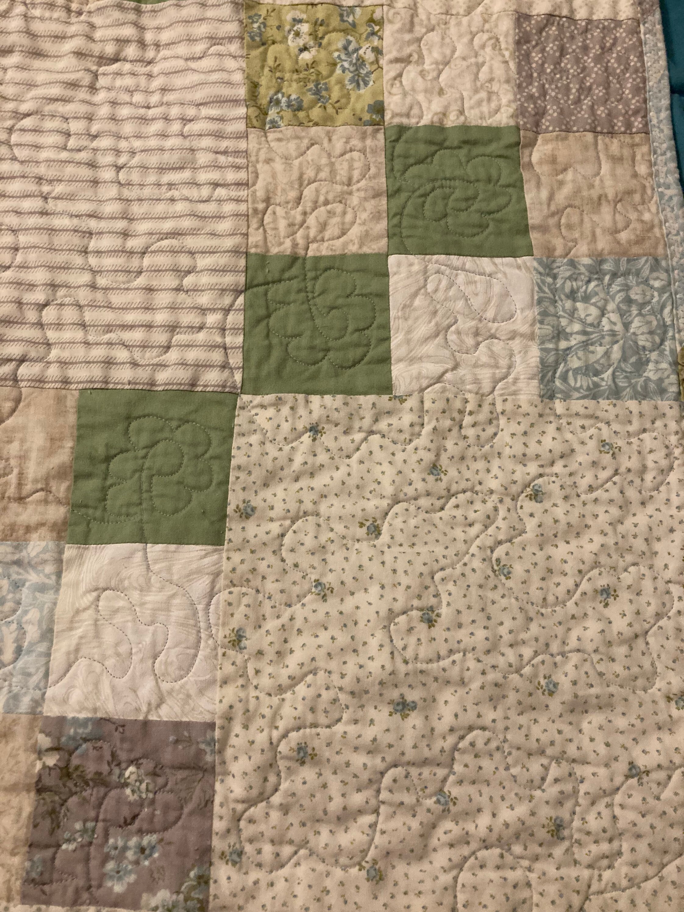 Irish Chain Quilt Nine Patch Patchwork Handmade Scrappy | Etsy