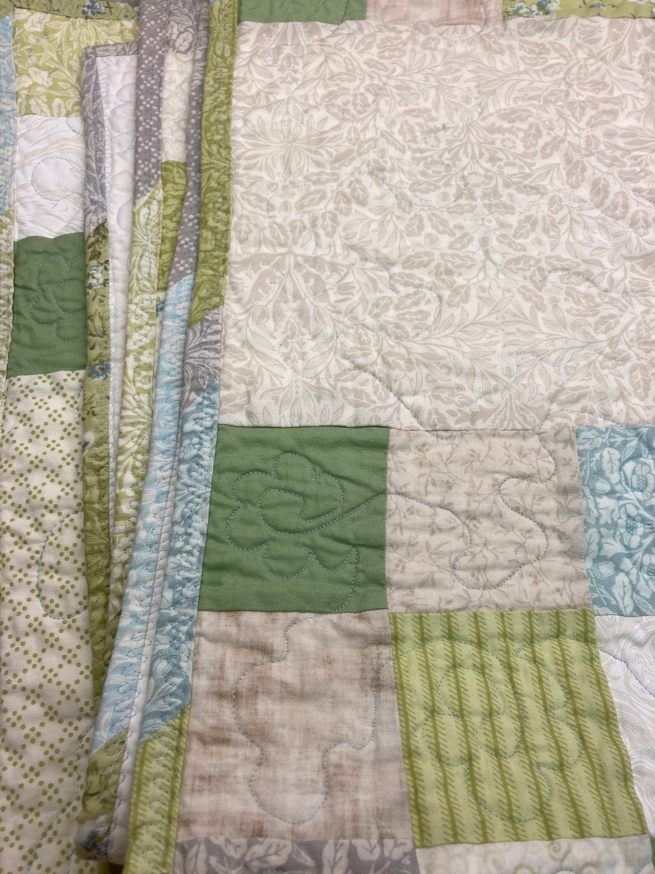 Irish Chain Quilt Nine Patch Patchwork Handmade Scrappy | Etsy