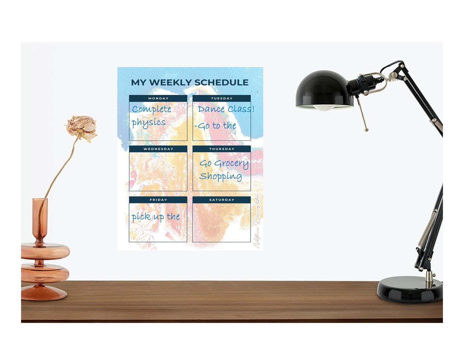 Days of the Week Planner, Weekly Planner on A4, Printable Weekly ...