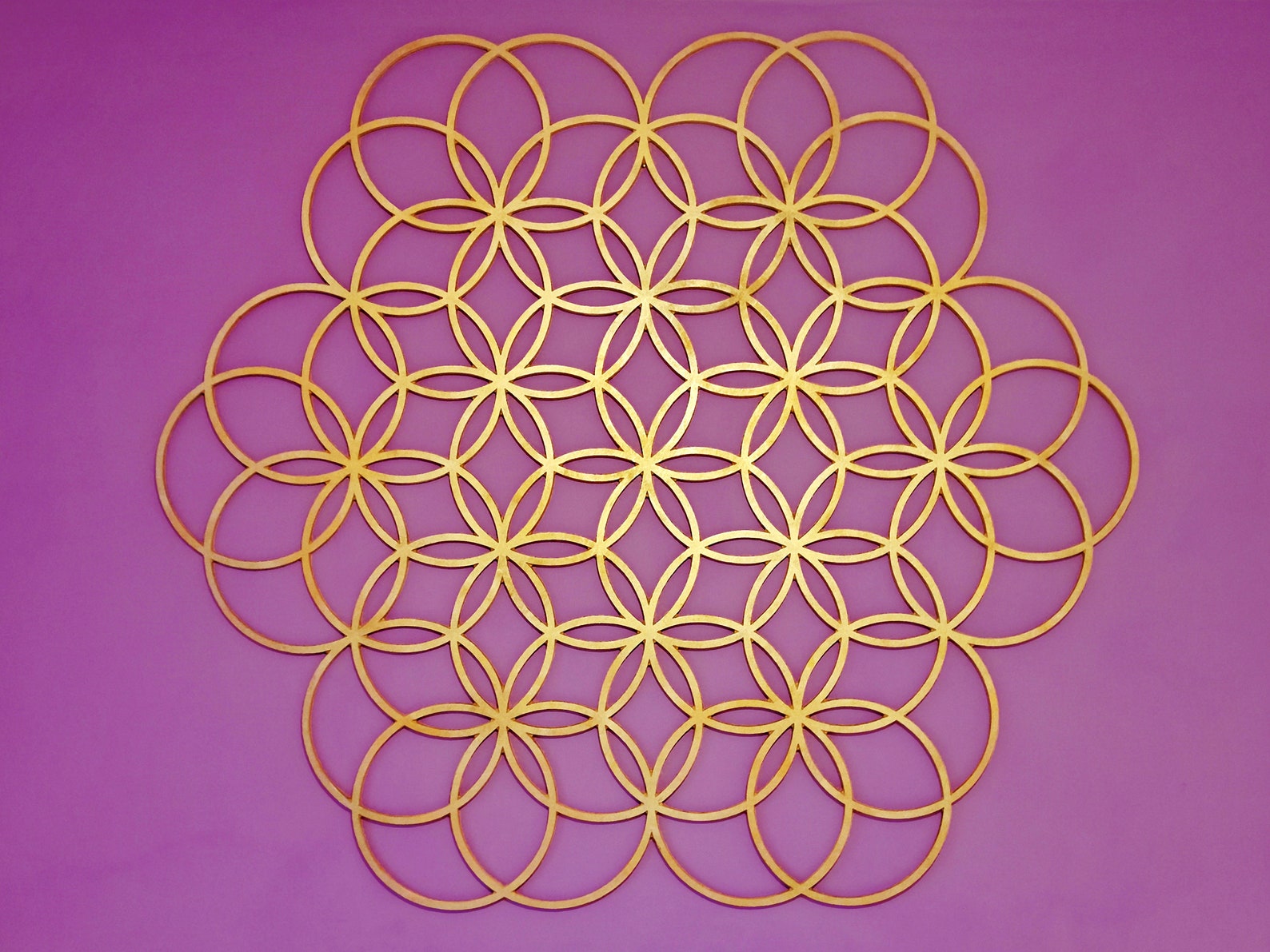 Sacred Flower of Life Wall Decoration in Wood - Etsy
