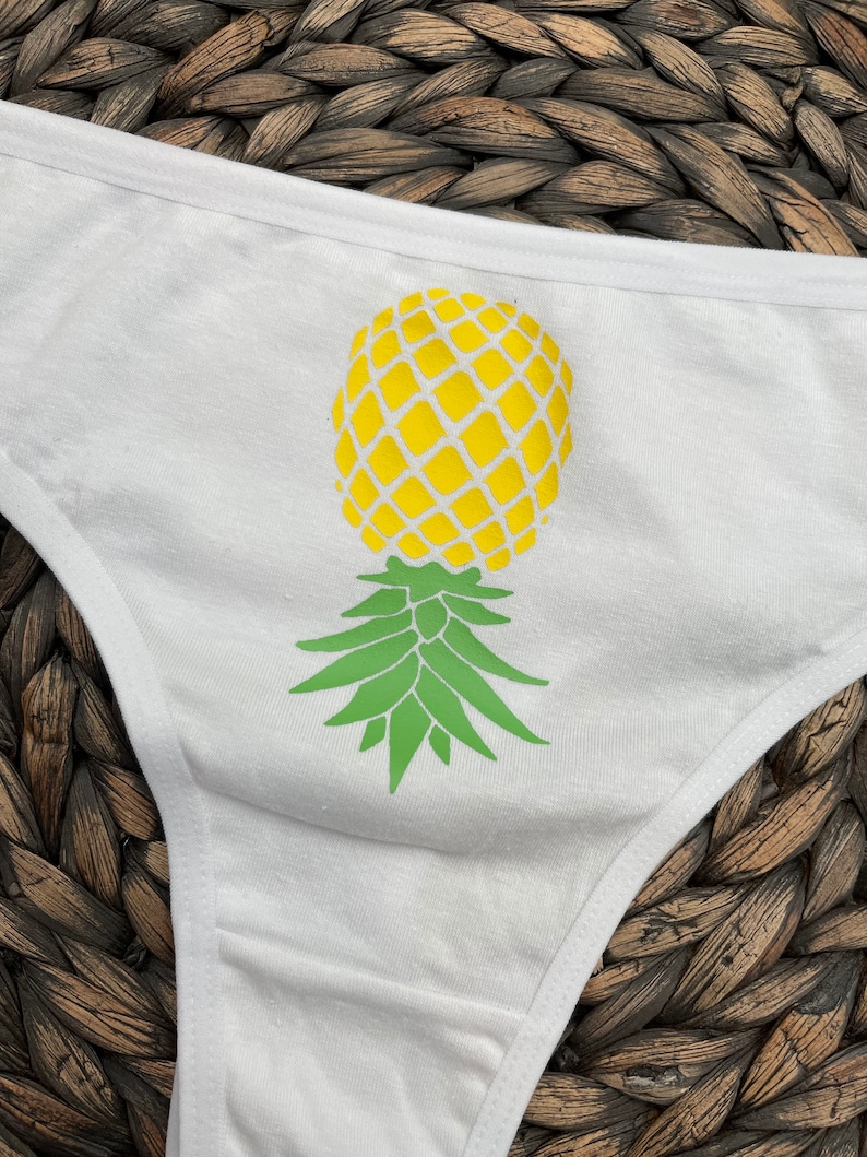 Upside Down Pineapple Thong Cute Thong Swingers Thong Etsy