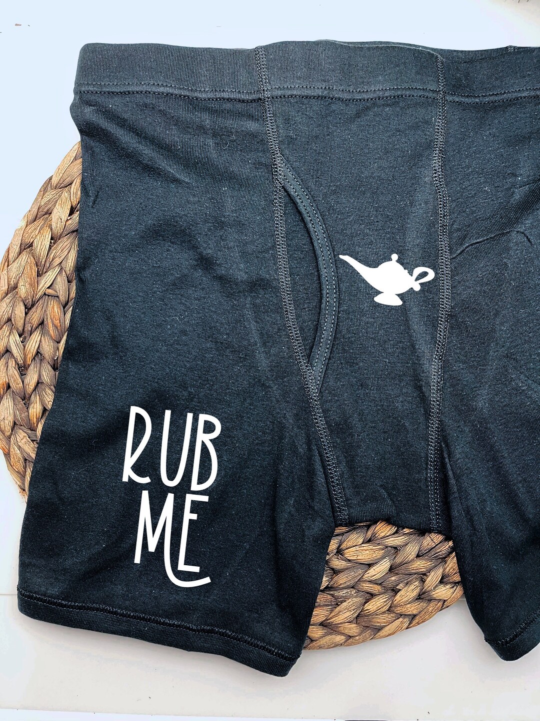 Rub Me Boxer Brief, Gifts for Him, Funny Boxer Briefs for Him, Genie in ...