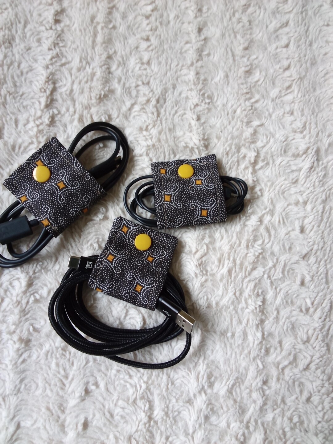 Handmade Fabric Cord Organizer - Cable Keeper Pack of 3 - Etsy