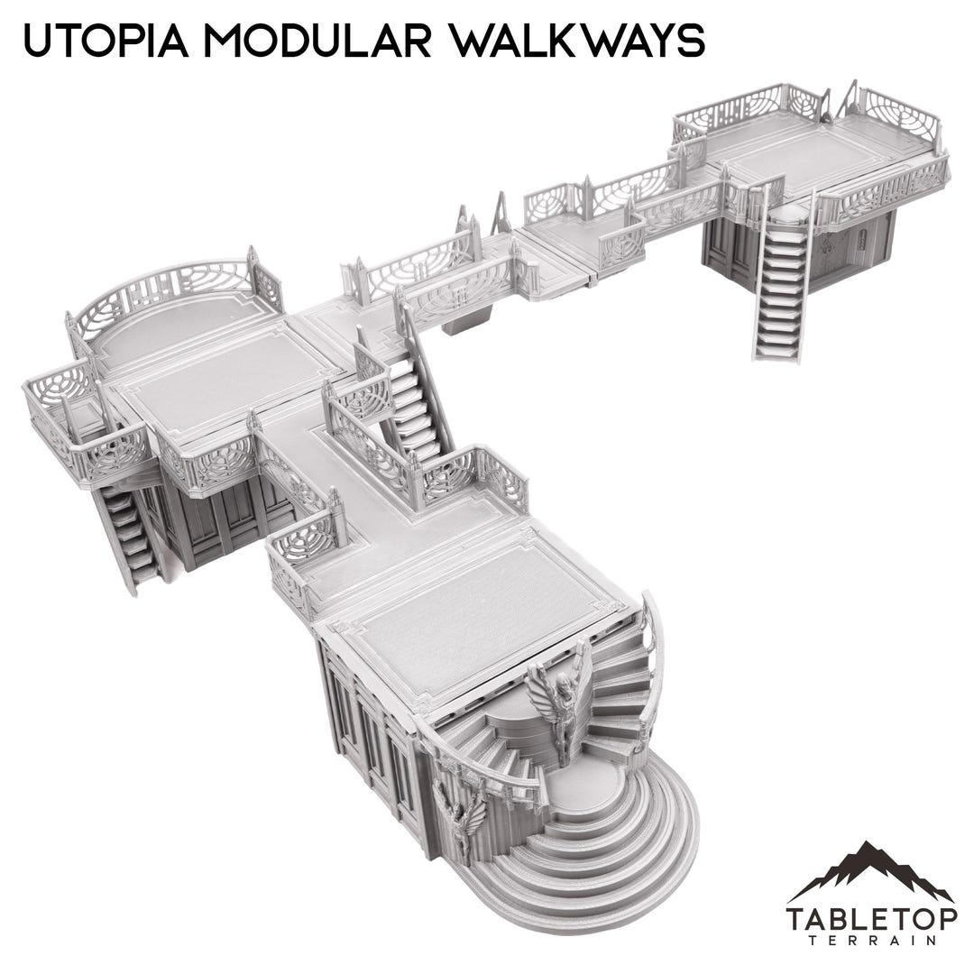 Utopia Modular Walkways Inspired by Theed Tabletop Terrain Outer Rim Compatible With Star Wars ...