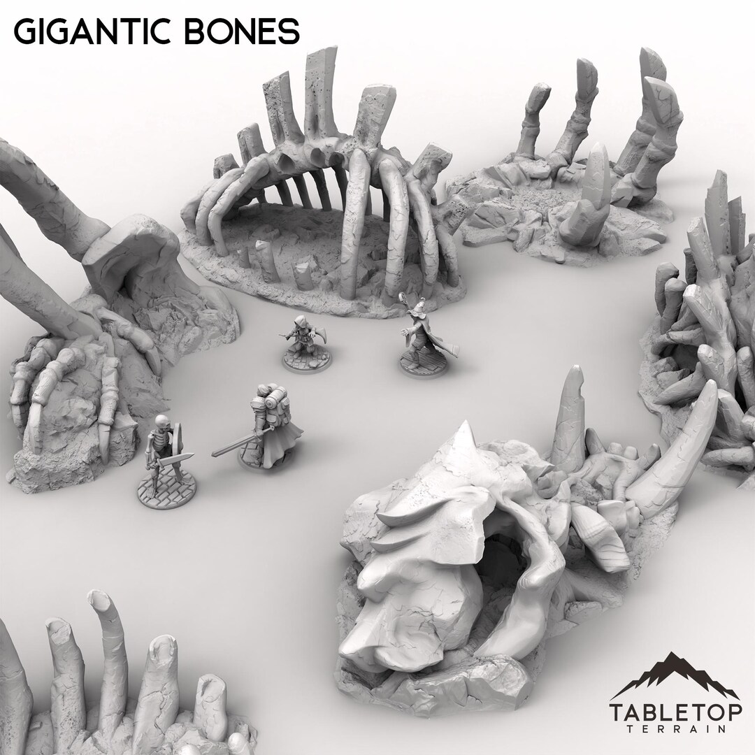 Gigantic Bones - Tabletop Terrain Fantasy DND Miniature Roleplaying ...