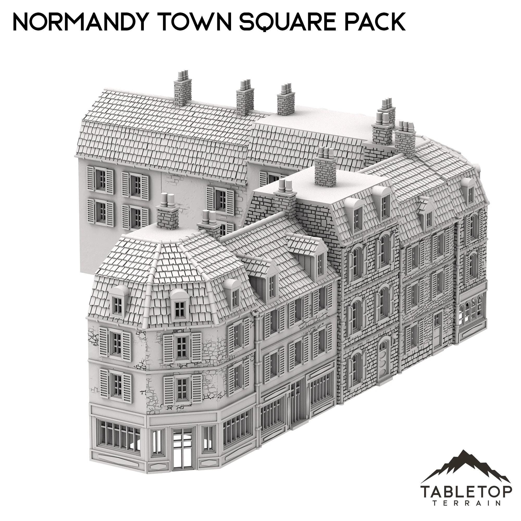 Normandy Town Square Pack - WWII Terrain Wargame Tabletop Terrain ...