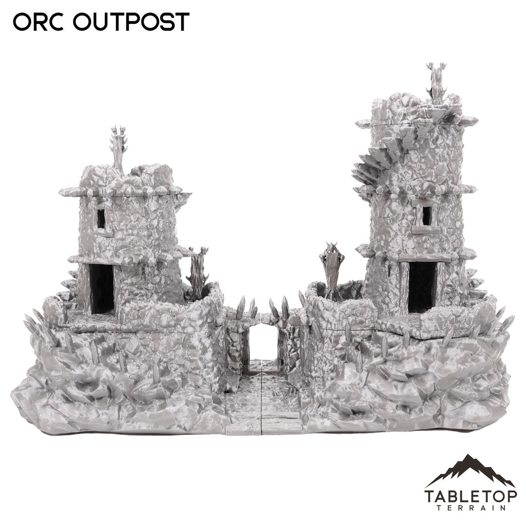 Orc Outpost - DND Aos Pathfinder Conquest Miniatureland Tabletop Terrain Miniature Wargame 28mm ...