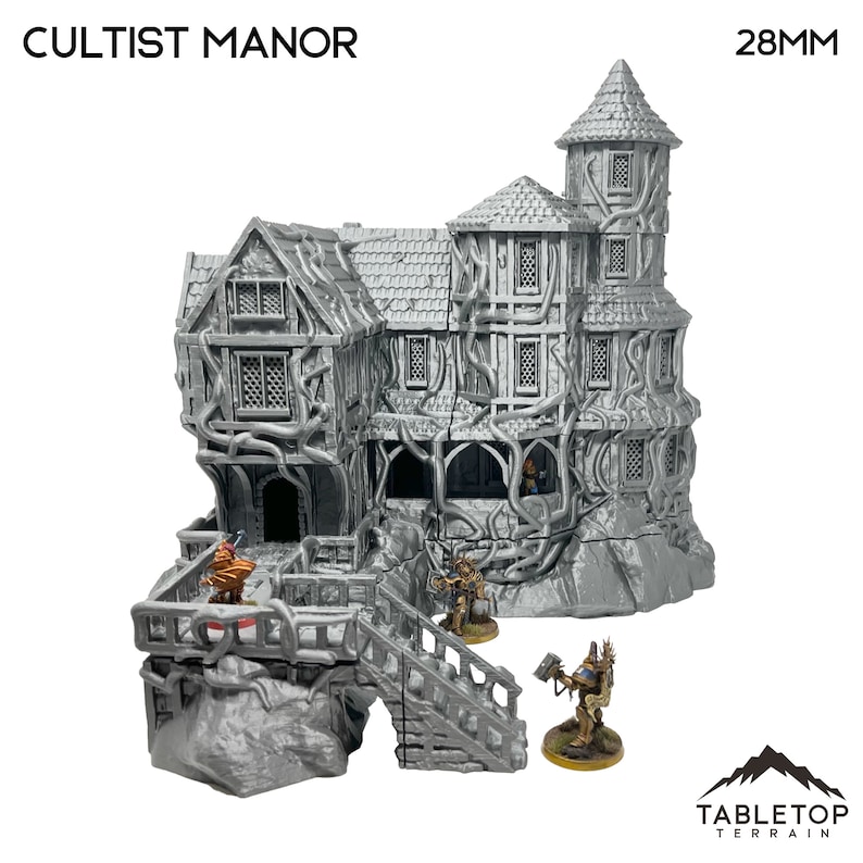 Cultist Manor - DND Aos Pathfinder Conquest Miniatureland Tabletop Terrain Miniature Wargame ...