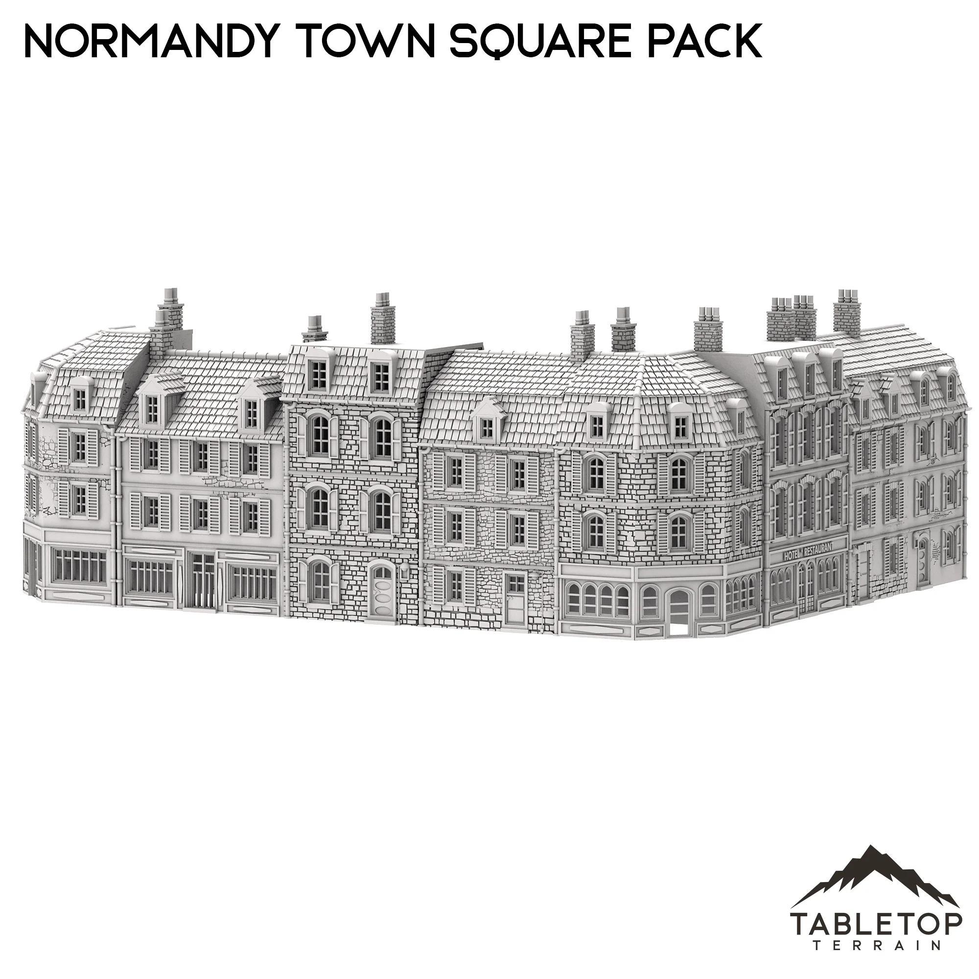 Normandy Town Square Pack - WWII Terrain Wargame Tabletop Terrain ...