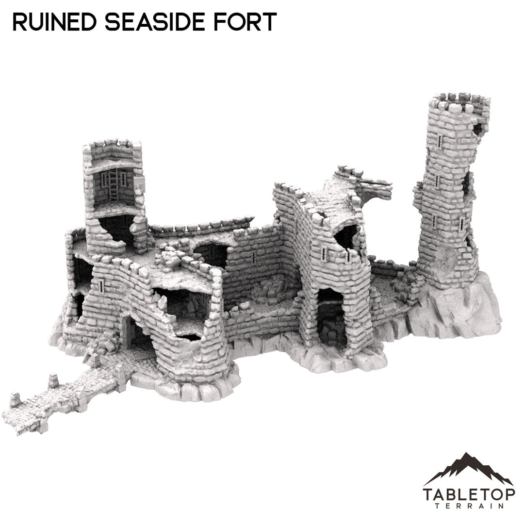 Ruined Seaside Fort - DND Aos Pathfinder Conquest Miniatureland ...