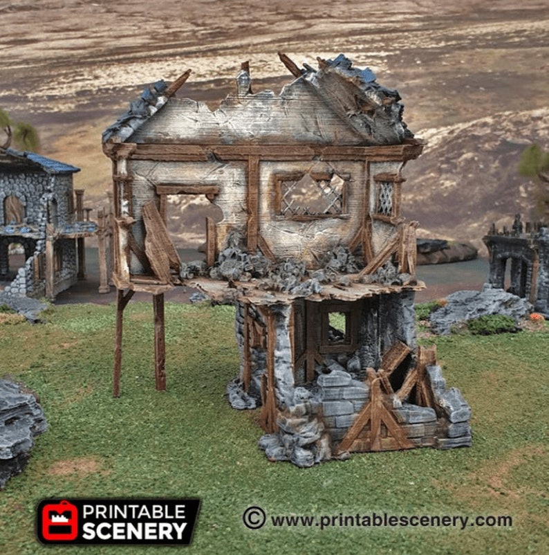 Ruined Townhouse - Fantasy Ruins - Winterdale Fantasy Terrain DND Aos ...