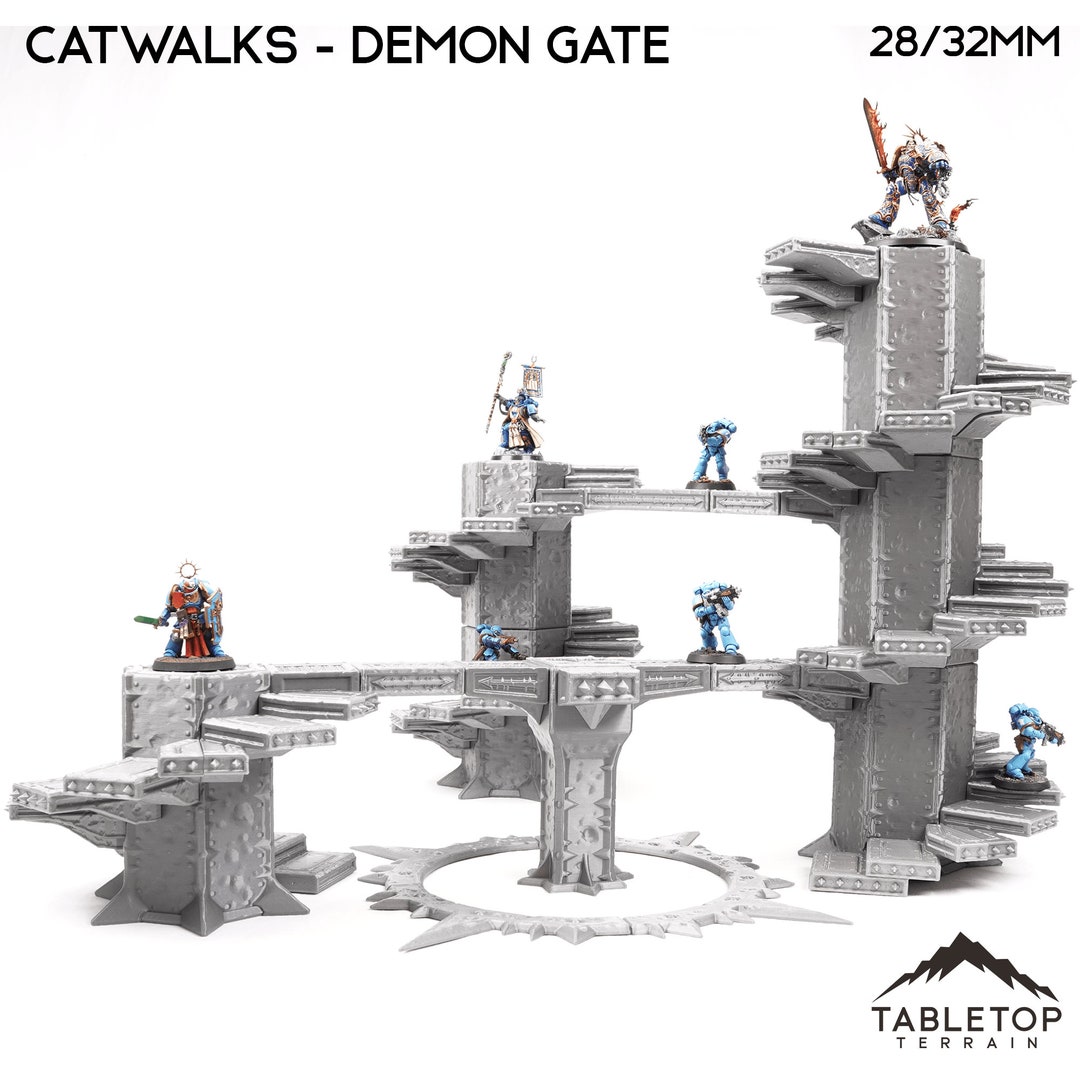 Catwalks - Demon Gate - Tabletop Terrain Demon Chaos Grimdark Gothic ...