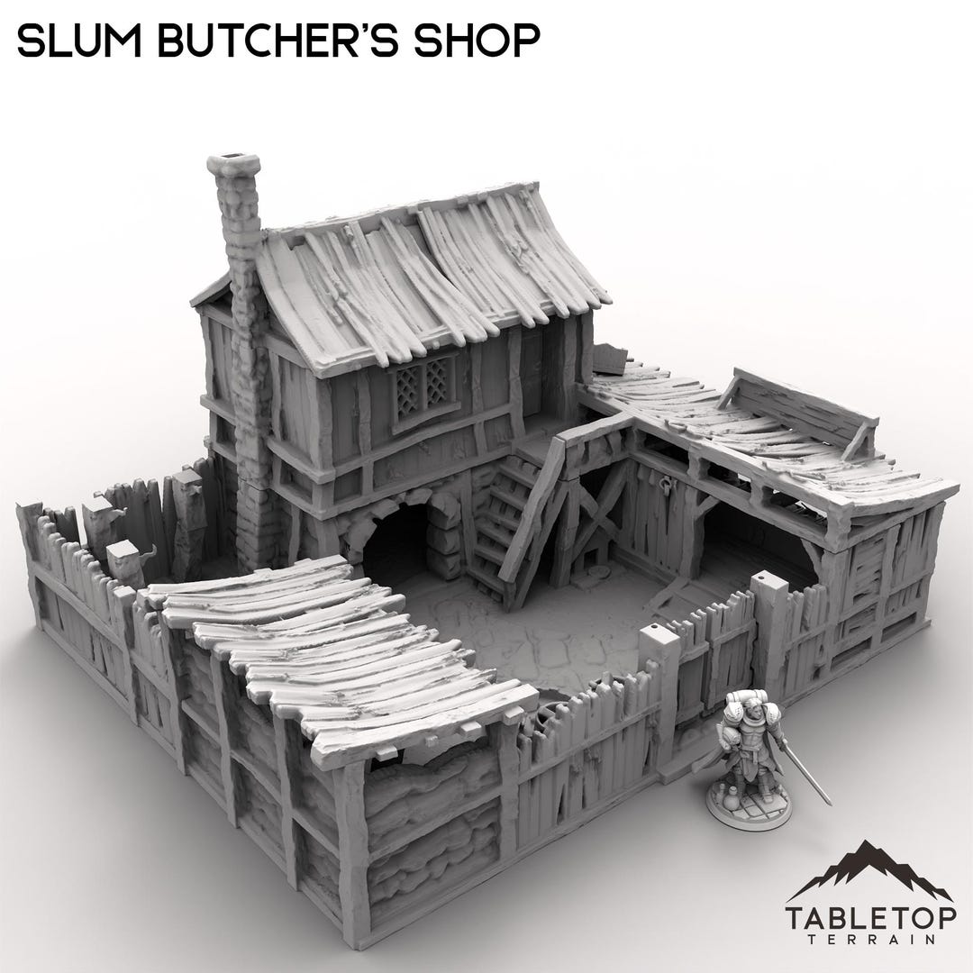 Slum Butcher's Shop Tabletop Terrain Fantasy DND Miniature Roleplaying ...