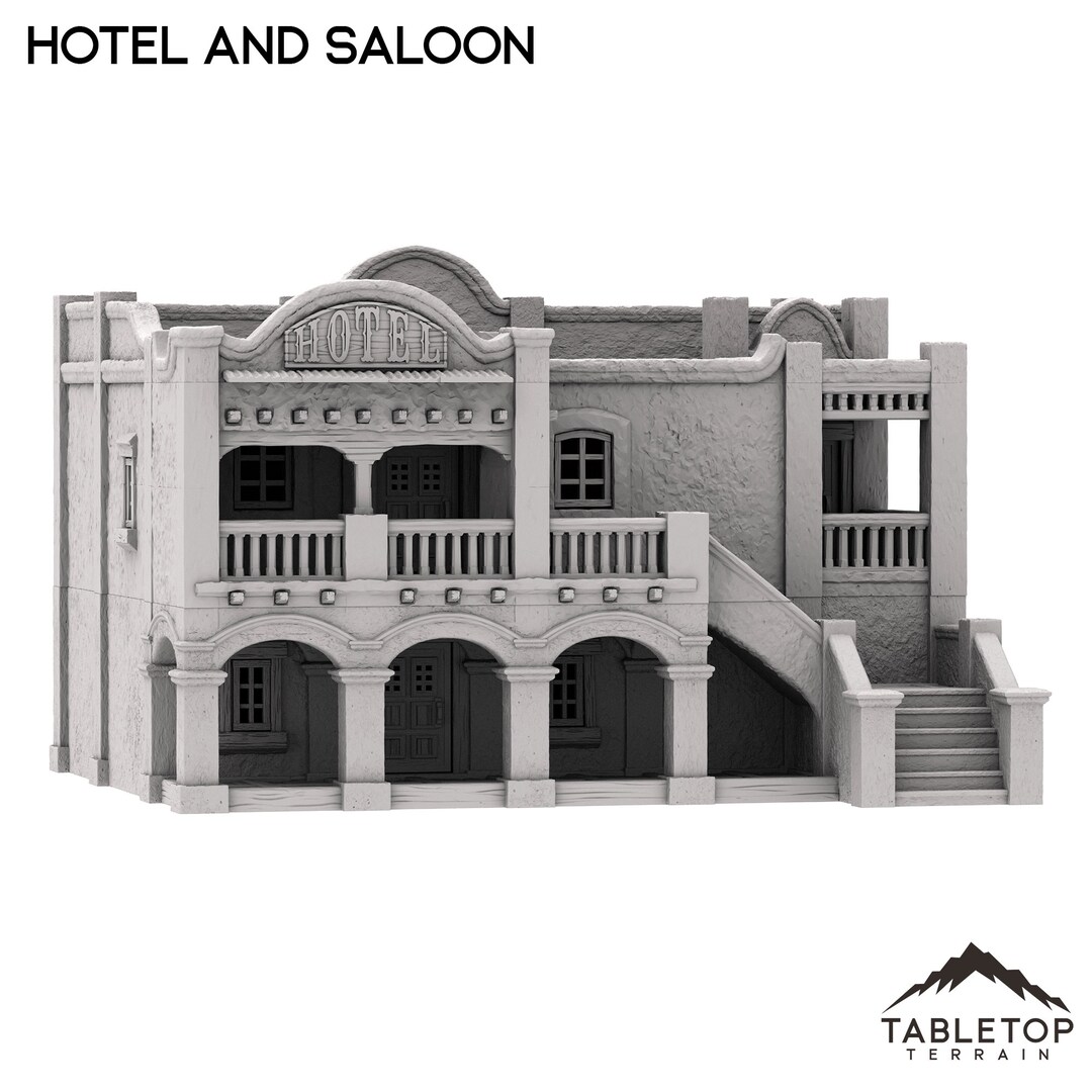 Spanish Style Hotel and Saloon - Old Wild Western Rush - Wild West ...