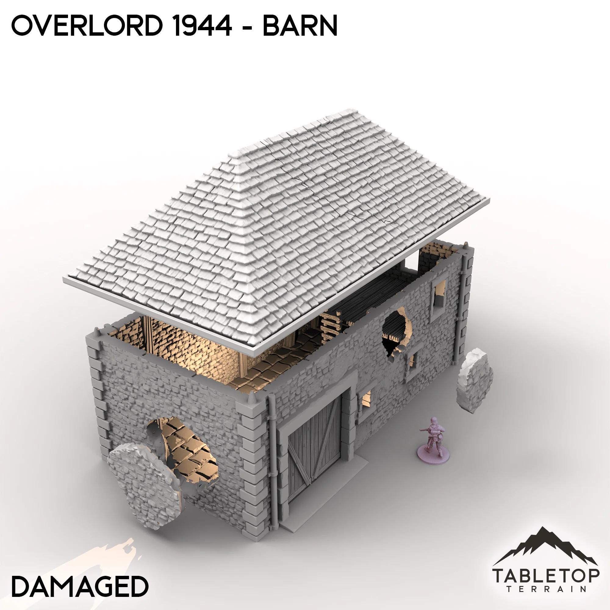 Overlord 1944 - Barn - WWII Terrain Wargame Tabletop Terrain Terrain ...