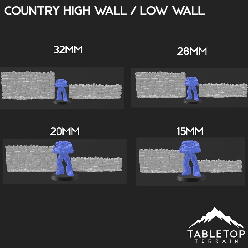 Country High Walls / Low Walls Country & King Fantasy - Etsy
