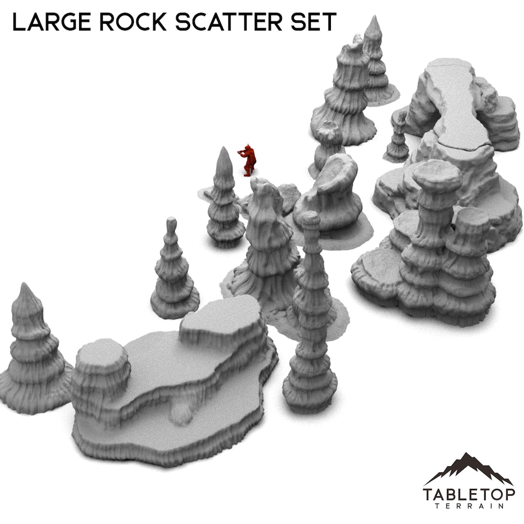 Large Rock Scatter Set - Tabletop Terrain Outer Rim Compatible With ...