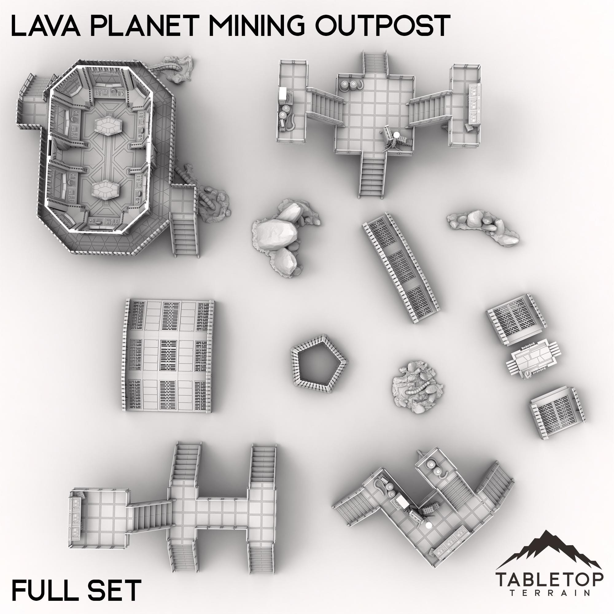 Lava Planet Mining Outpost - Tabletop Terrain Outer Rim Compatible With ...