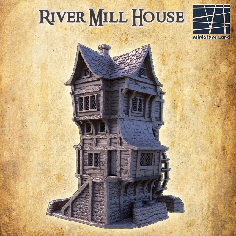 River Mill House - DND Aos Pathfinder Conquest Miniatureland Tabletop ...