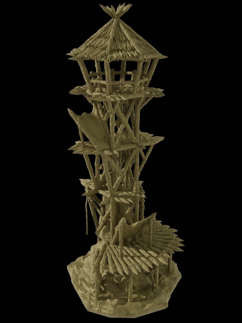 Goblin Watchtower - DND Aos Pathfinder Conquest Miniatureland Tabletop Terrain Miniature Wargame ...