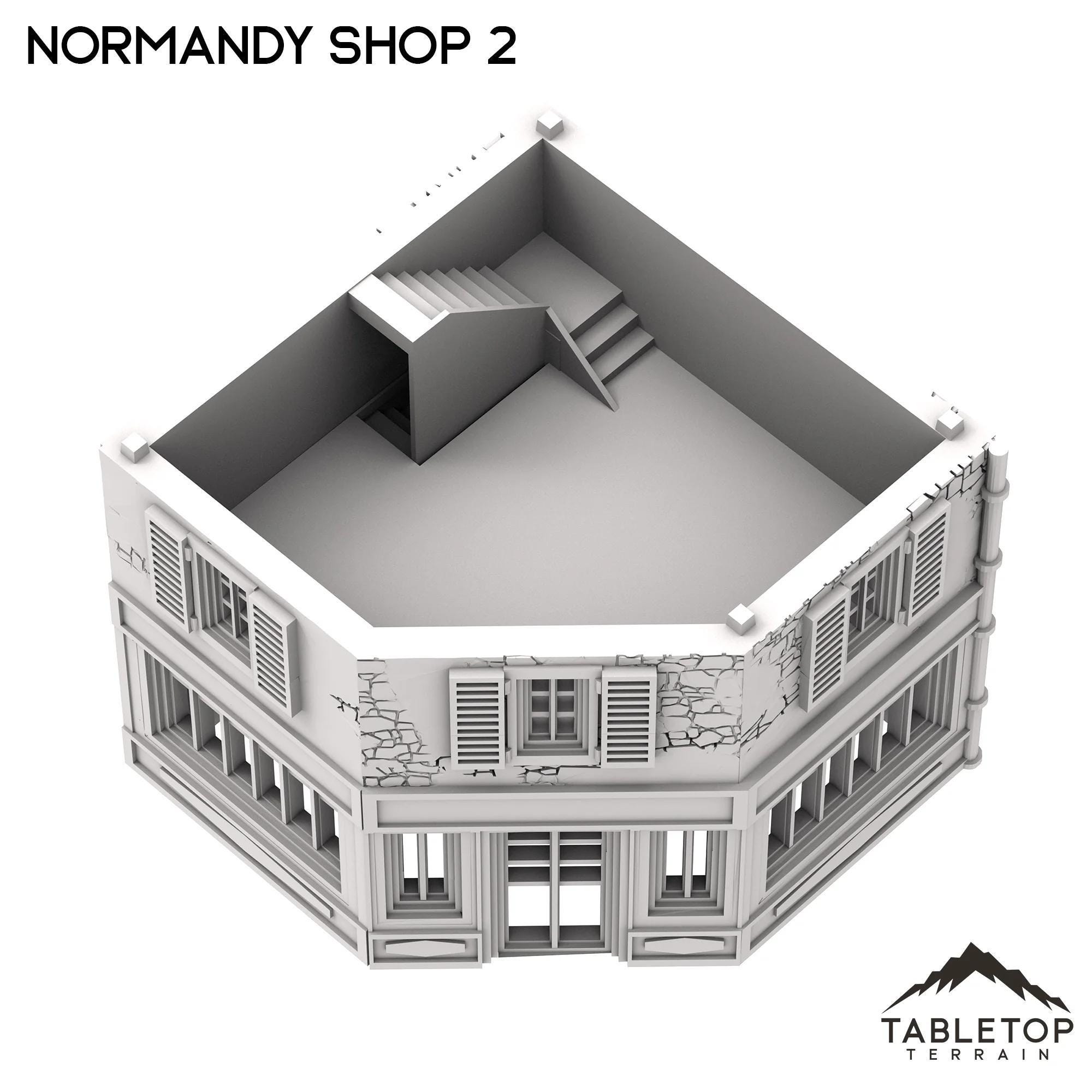 Normandy Shop 2 - French Building - WWII Terrain Wargame Tabletop ...