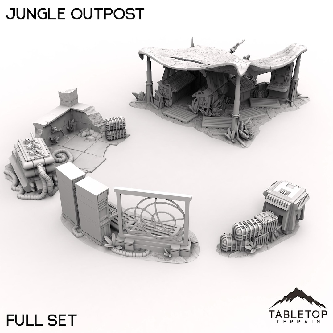 Jungle Outpost - Tabletop Terrain Outer Rim Compatible With Star Wars ...