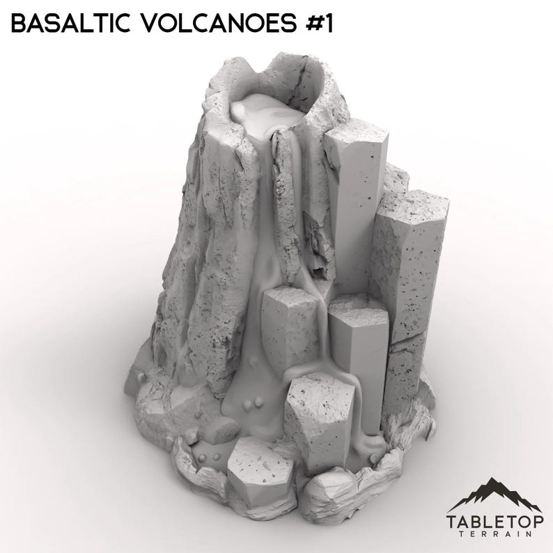 Basaltic Volcanoes - Tabletop Terrain Fantasy DND Miniature Roleplaying ...