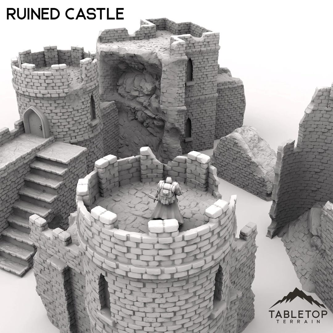 Ruined Castle - Tabletop Terrain Fantasy DND Miniature Roleplaying ...