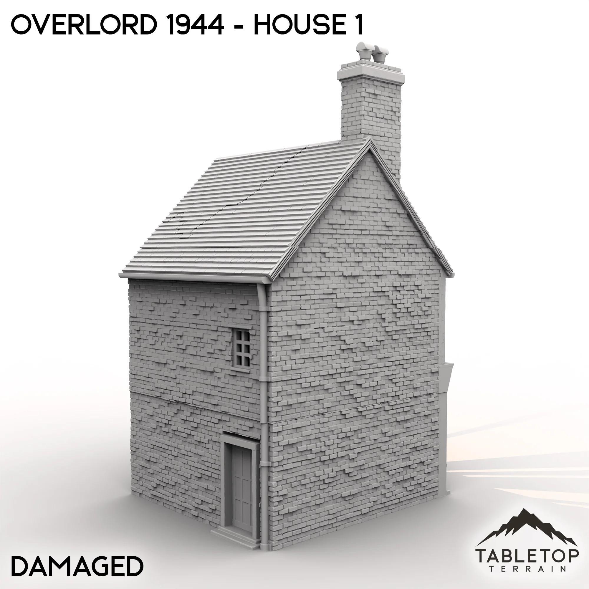 Overlord 1944 - House 1 - WWII Terrain Wargame Tabletop Terrain Terrain ...
