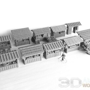 Samurai Market Stalls - Test of Honor Japan Miniatures Terrain - Etsy