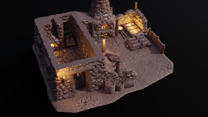 Medieval Smelter House DND Aos Pathfinder Conquest - Etsy