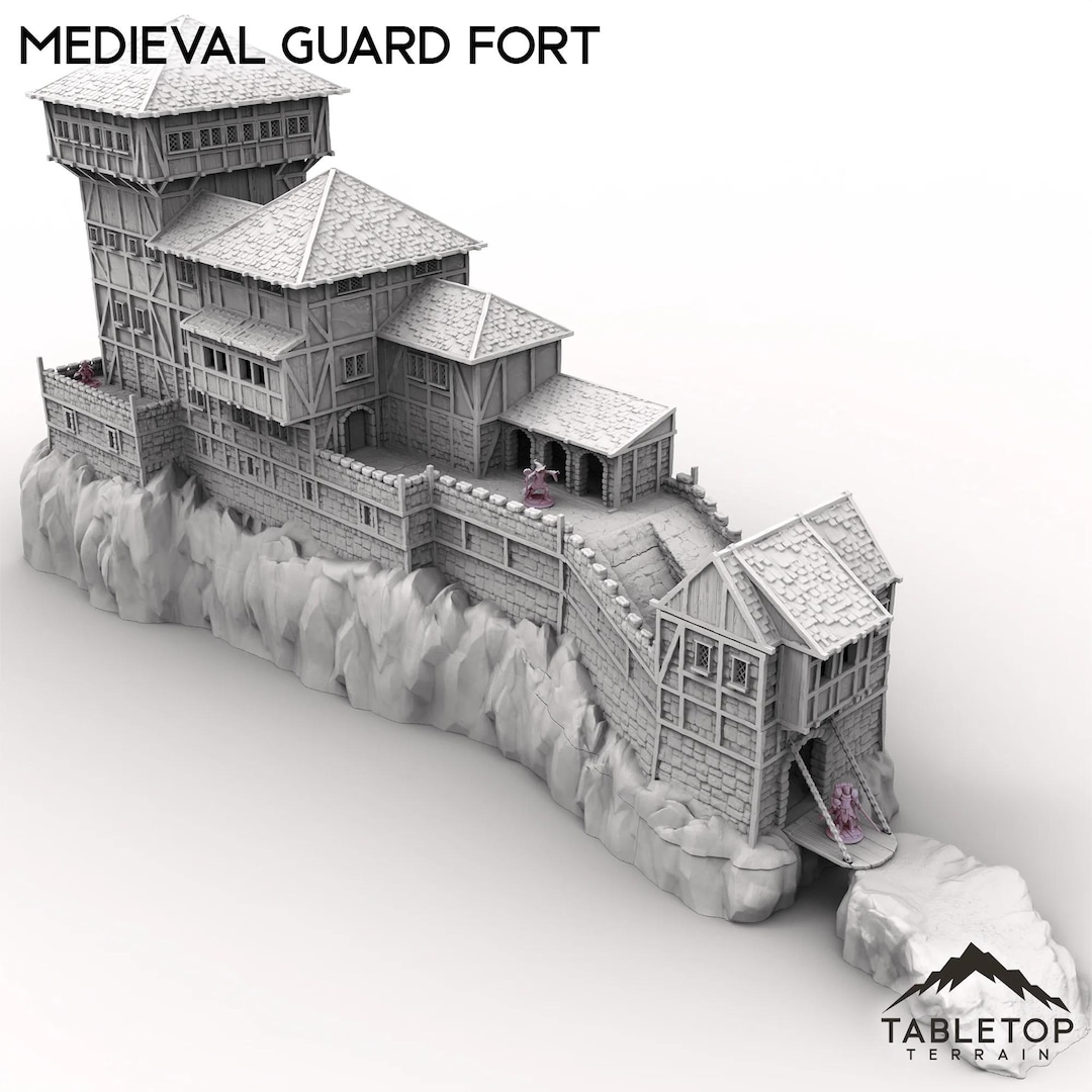 Medieval Guard Fort - Tabletop Terrain Fantasy DND Miniature ...