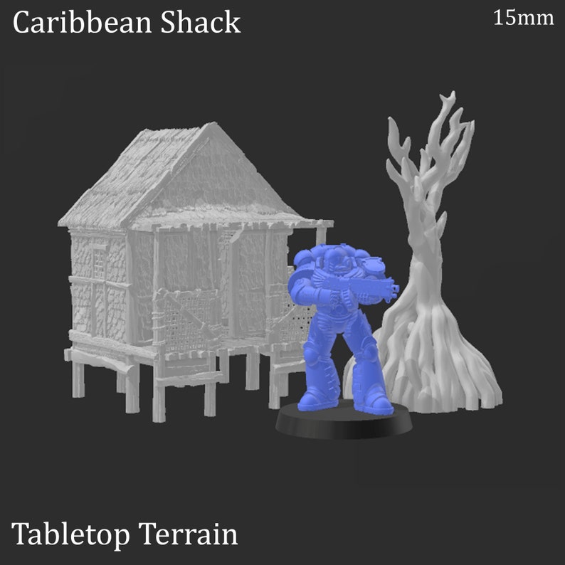 Caribbean Shack Building Wild West Exodus Tabletop Terrain - Etsy