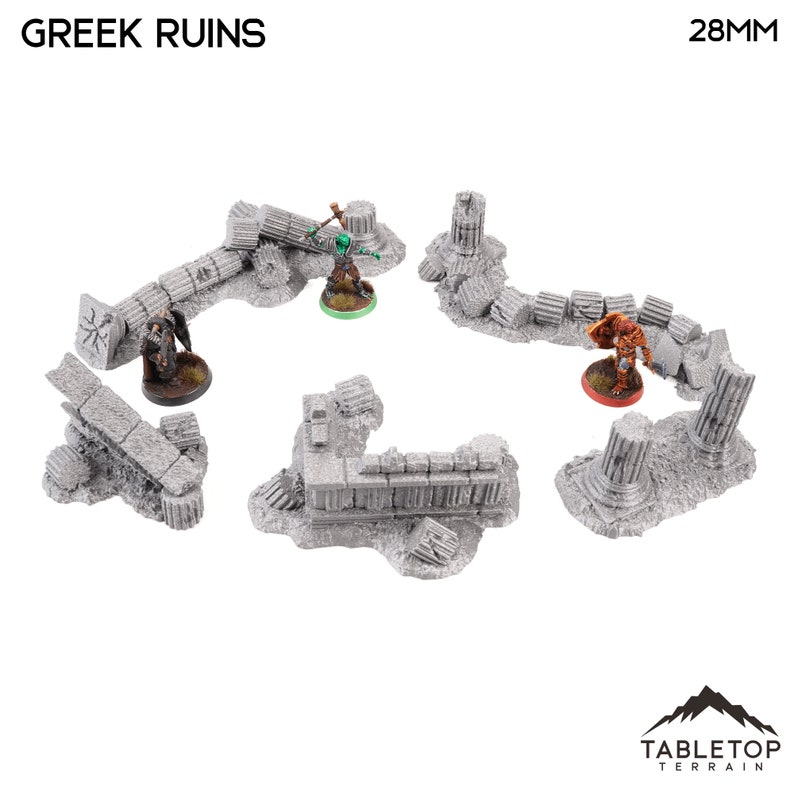 Greek Ruins - Fantasy Scatter Terrain - DND Aos Malifaux Kings of War ...