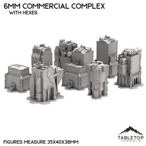 6mm Sci-fi Commercial Complex Bundle 1 6mm 8mm Mech Wargames Tabletop ...