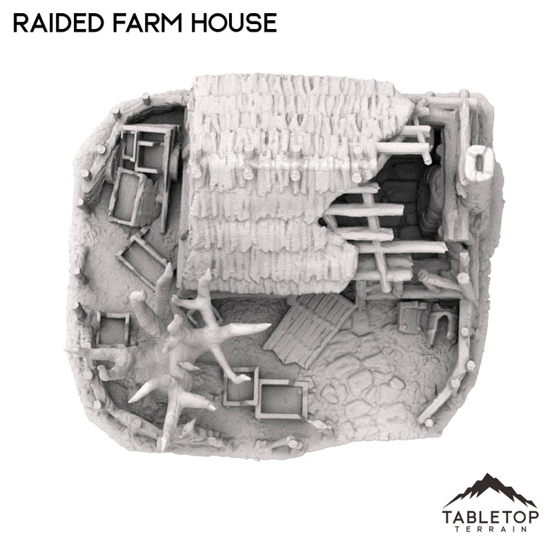 Raided Farm House - DND Aos Pathfinder Conquest Miniatureland Tabletop ...