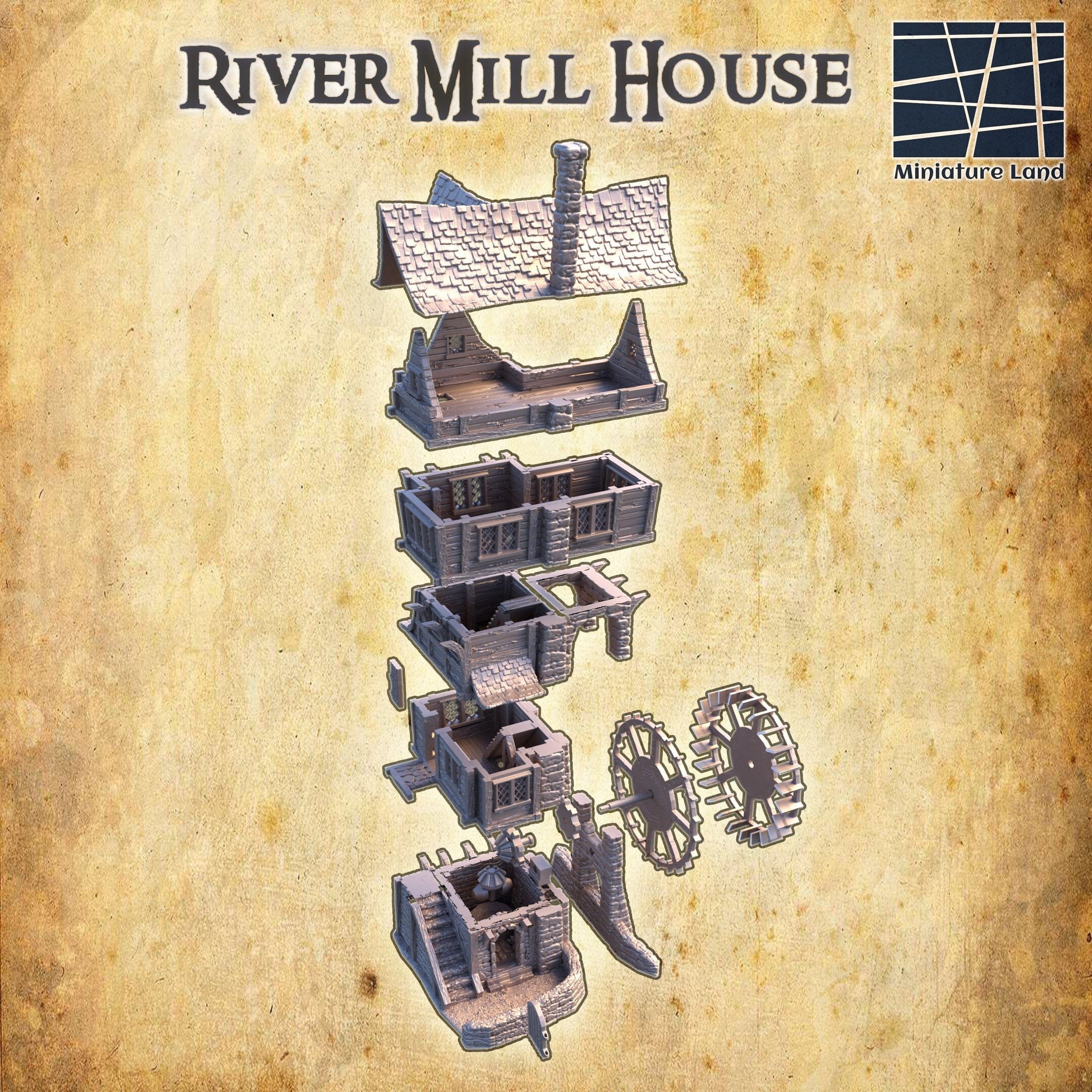 River Mill House - DND Aos Pathfinder Conquest Miniatureland Tabletop ...