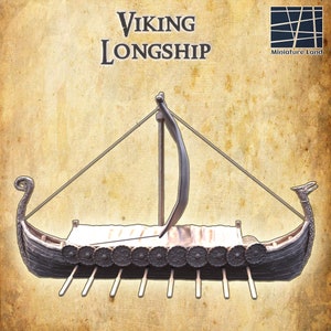 Viking Longship - DND Aos Pathfinder Conquest Miniatureland Tabletop ...