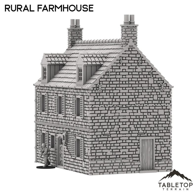 French Rural Farmhouse - WWII Terrain Wargame Tabletop Terrain Terrain ...