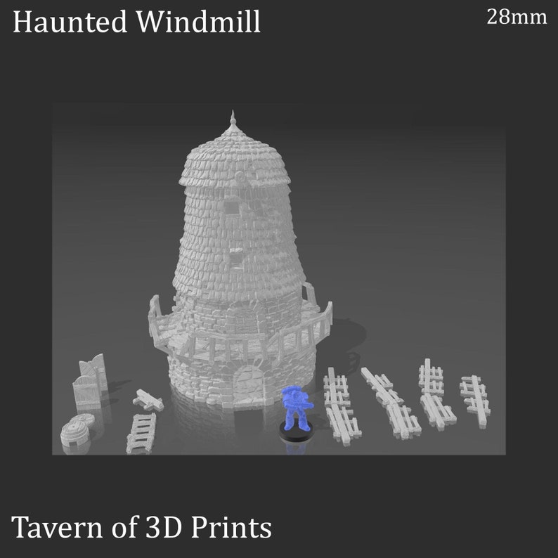 Haunted Windmill - Fantasy Building - Shadowfey Fantasy Terrain DND Aos ...