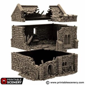 Ruined Norman Stone Keep - Country & King - Fantasy Historical Ruins ...