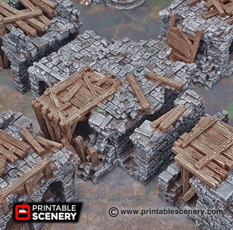 Ruined Bridge Spans - Fantasy Ruins - Shadowfey Fantasy Terrain DND Aos ...