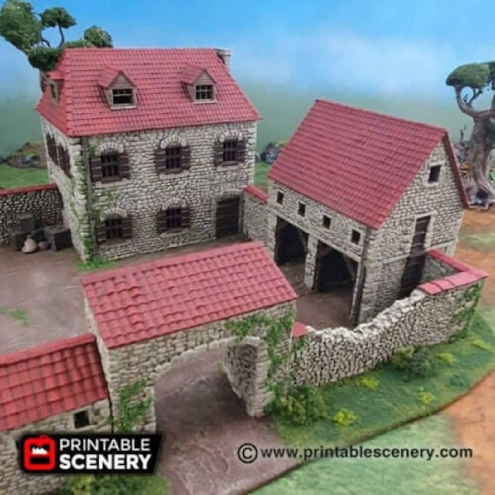 French Farm WWII Building - Etsy