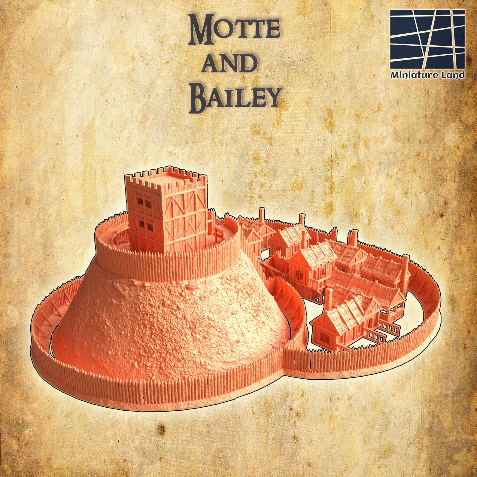 Motte and Bailey - DND Aos Pathfinder Conquest Miniatureland Tabletop ...