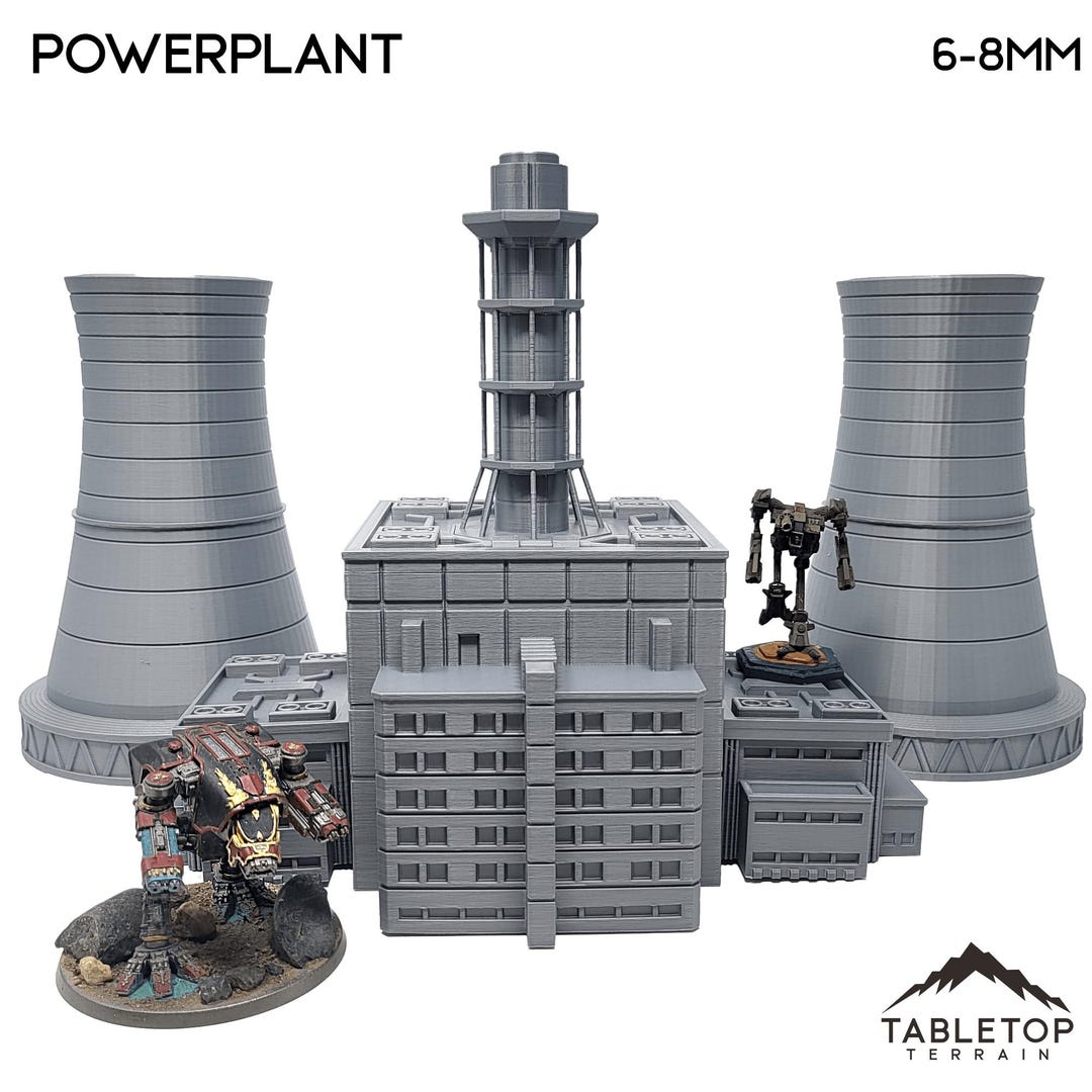 Mecha City Powerplant - 6mm 8mm Mech Wargames Tabletop Terrain ...