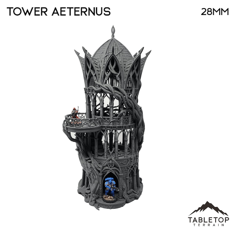 Tower Aeternus Elven Building Fantasy Terrain DND Aos - Etsy
